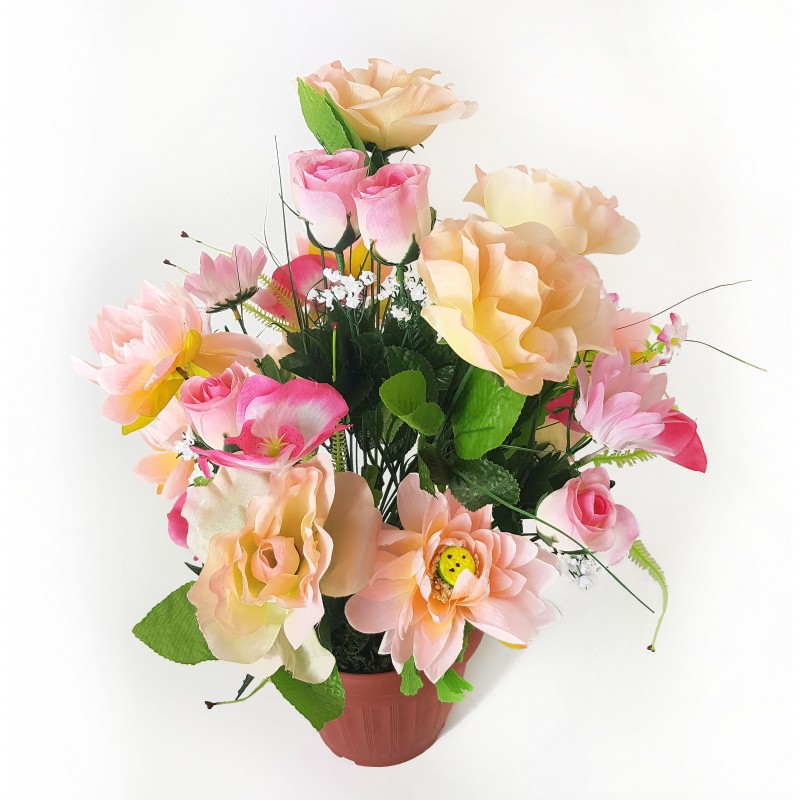 525924P - Fleurs artificielles en pot